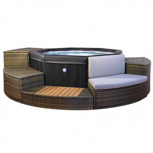 Spa semi rigide octogonal Octopus NetSpa 4 / 6 personnes avec mobilier